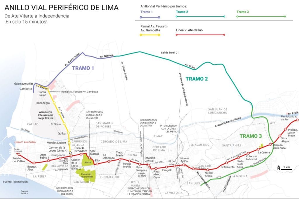 Anillo Vial Periférico: conoce los 12 distritos de Lima y Callao por donde pasará [mapa]